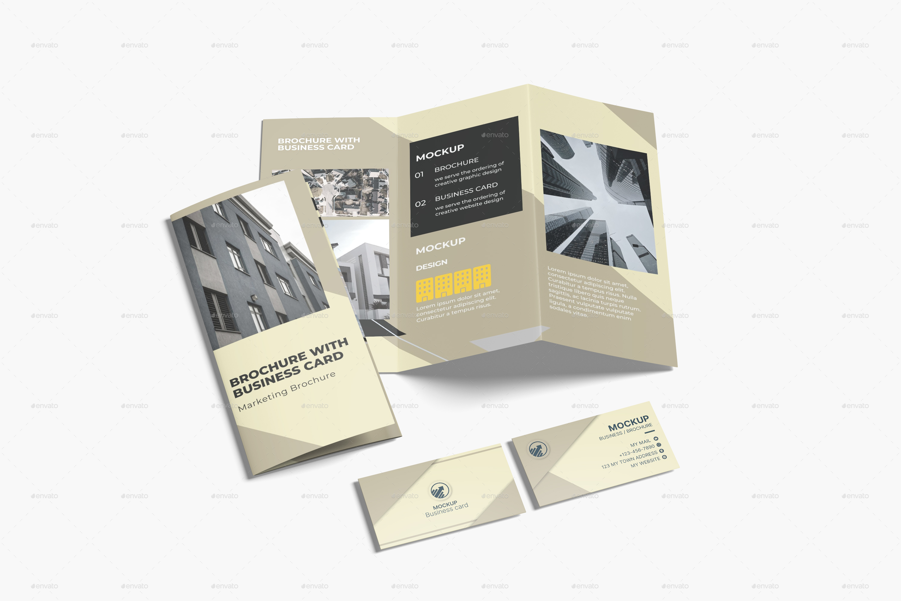 Brochure With Business Card, Graphics | GraphicRiver