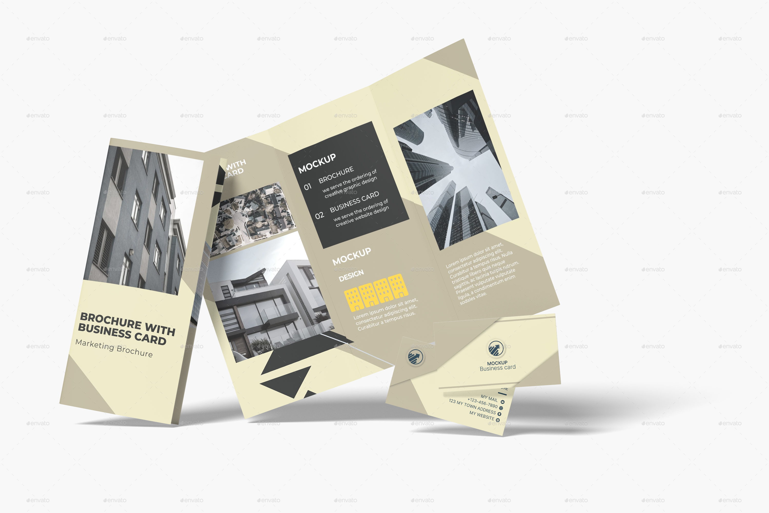Brochure With Business Card, Graphics | GraphicRiver