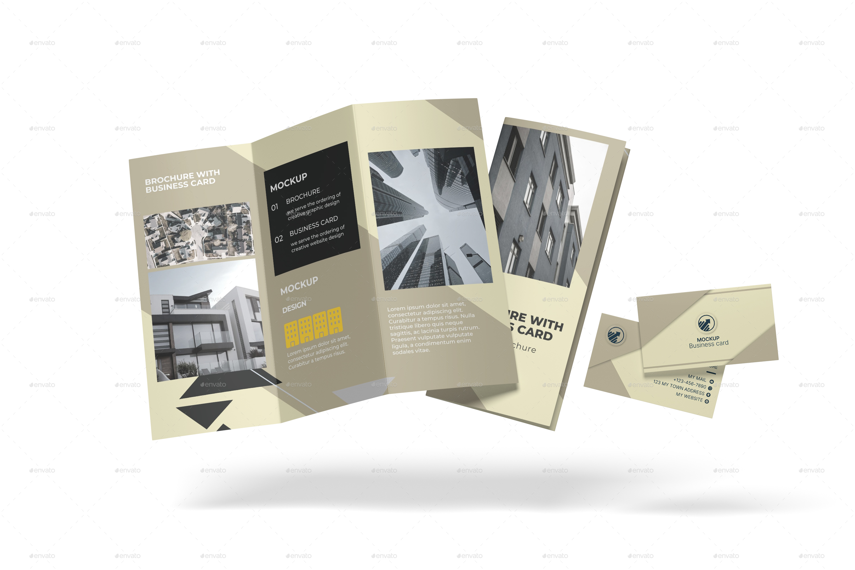 Brochure With Business Card, Graphics | GraphicRiver