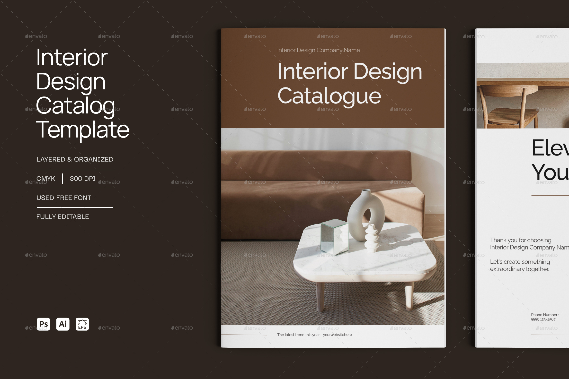 Interior Design Product Catalog Template, Print Templates | GraphicRiver