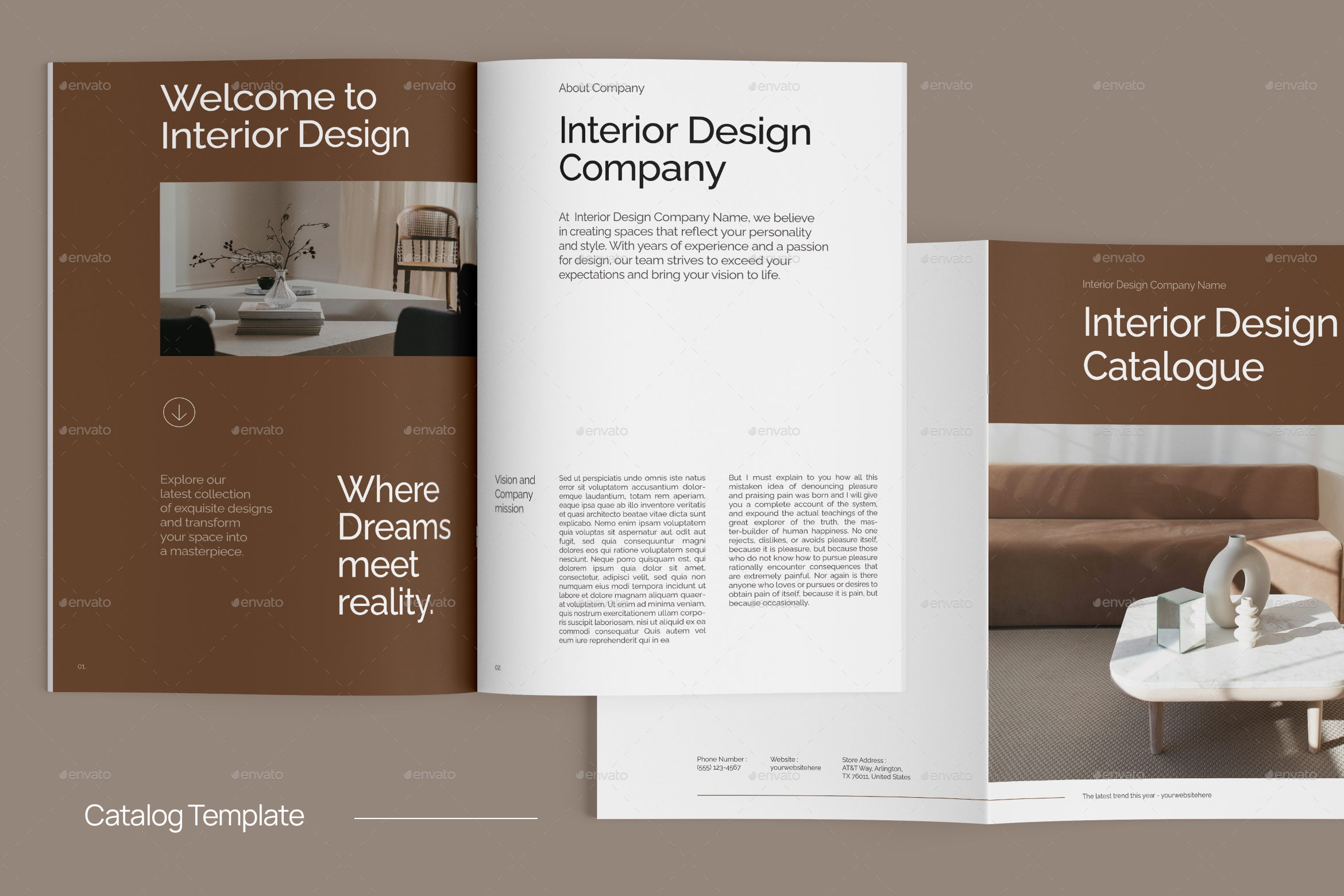Interior Design Product Catalog Template, Print Templates | GraphicRiver