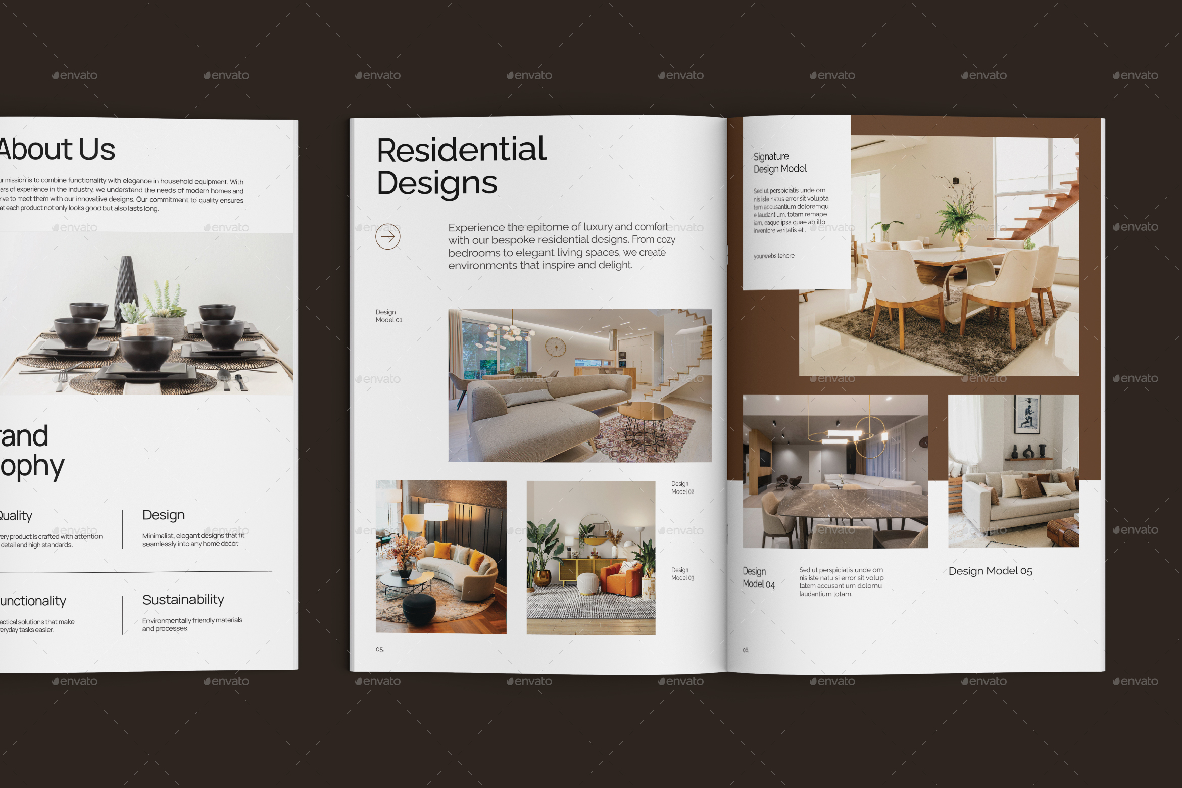 Interior Design Product Catalog Template, Print Templates | GraphicRiver