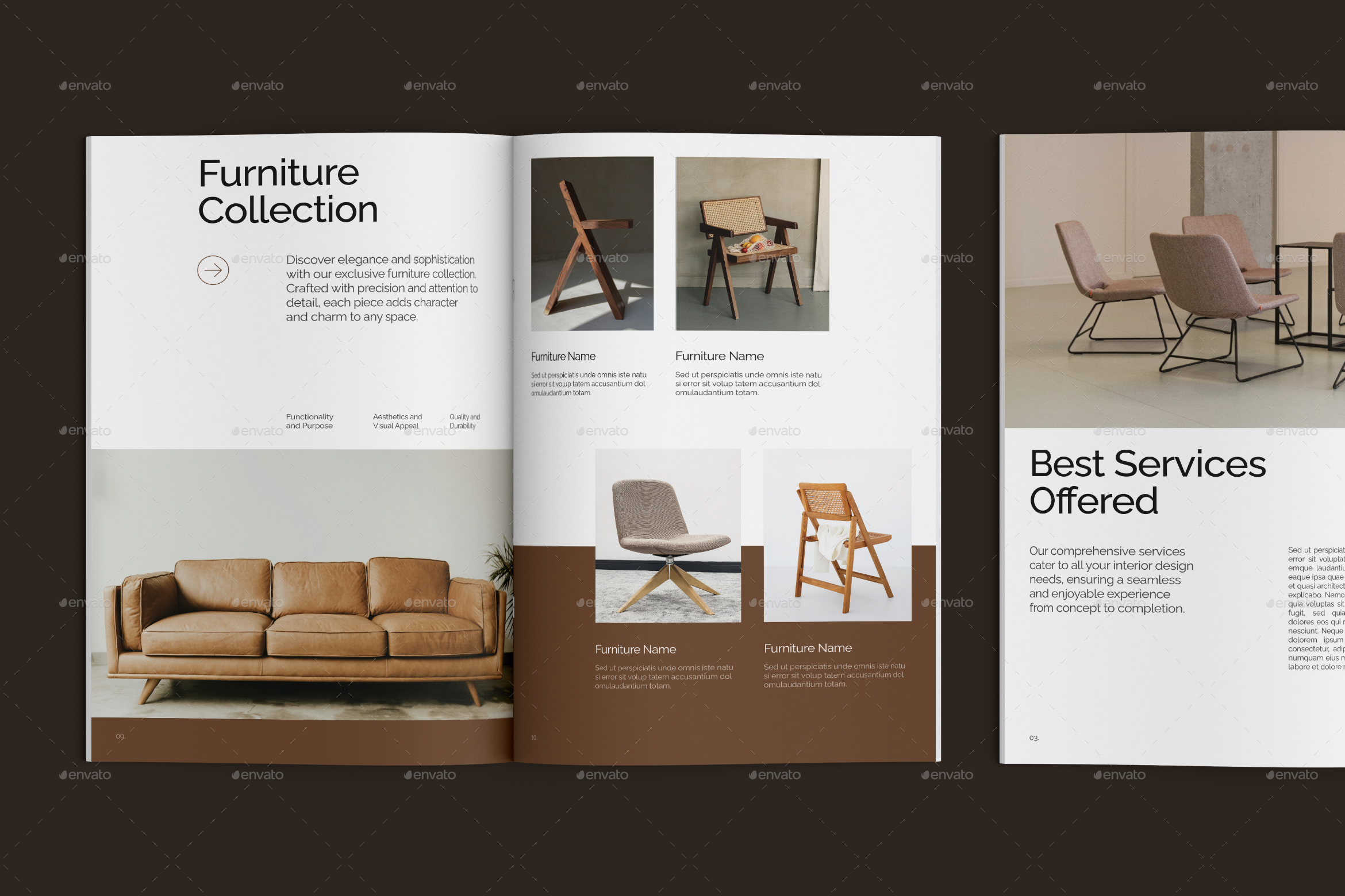 Interior Design Product Catalog Template, Print Templates | GraphicRiver