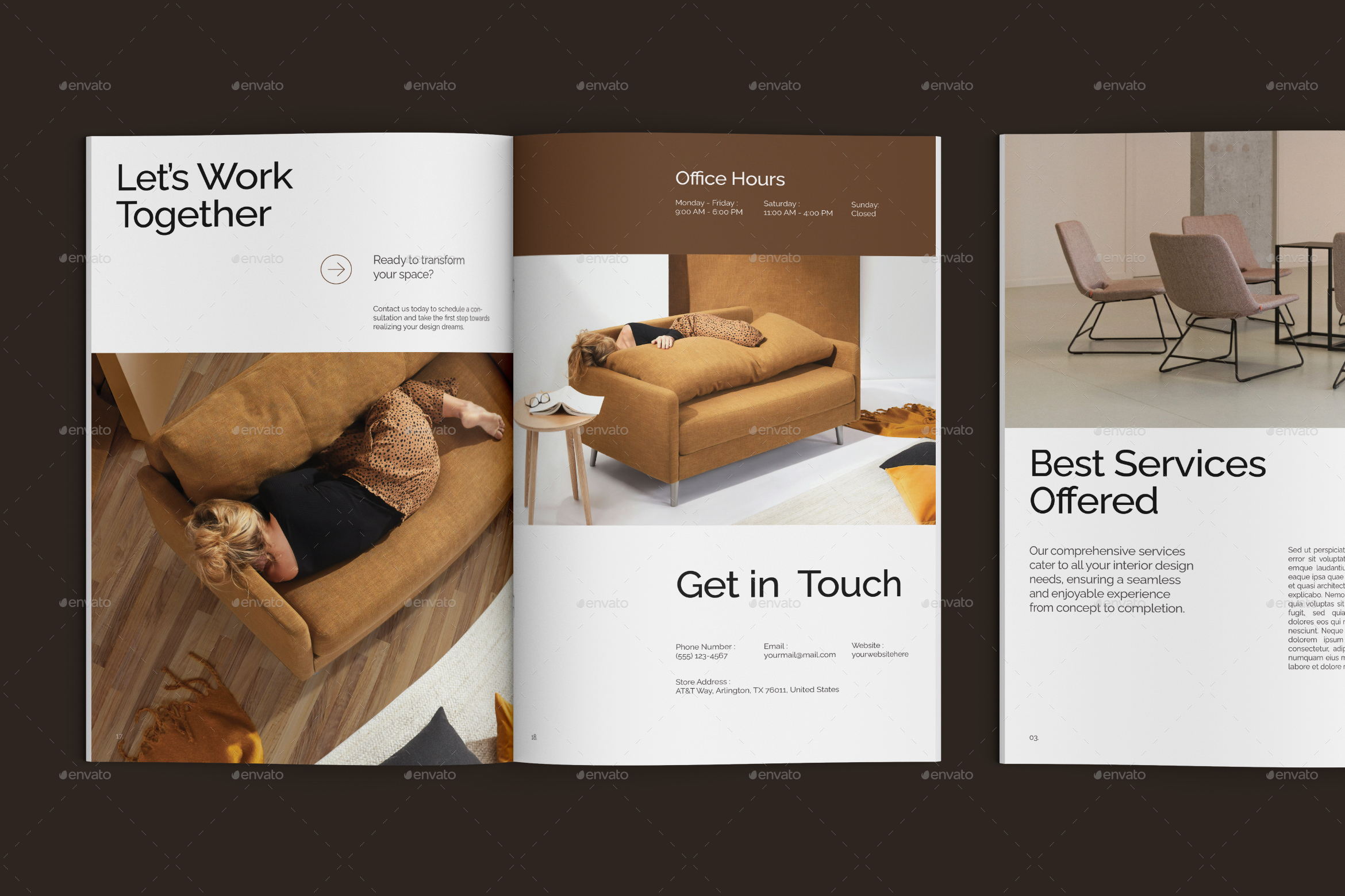 Interior Design Product Catalog Template, Print Templates | GraphicRiver