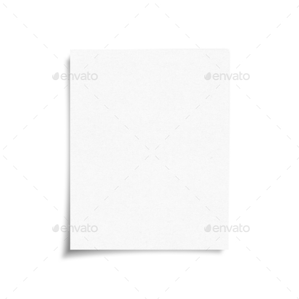 White empty sheet of paper isolated with shadow Stock Photo by Cebas