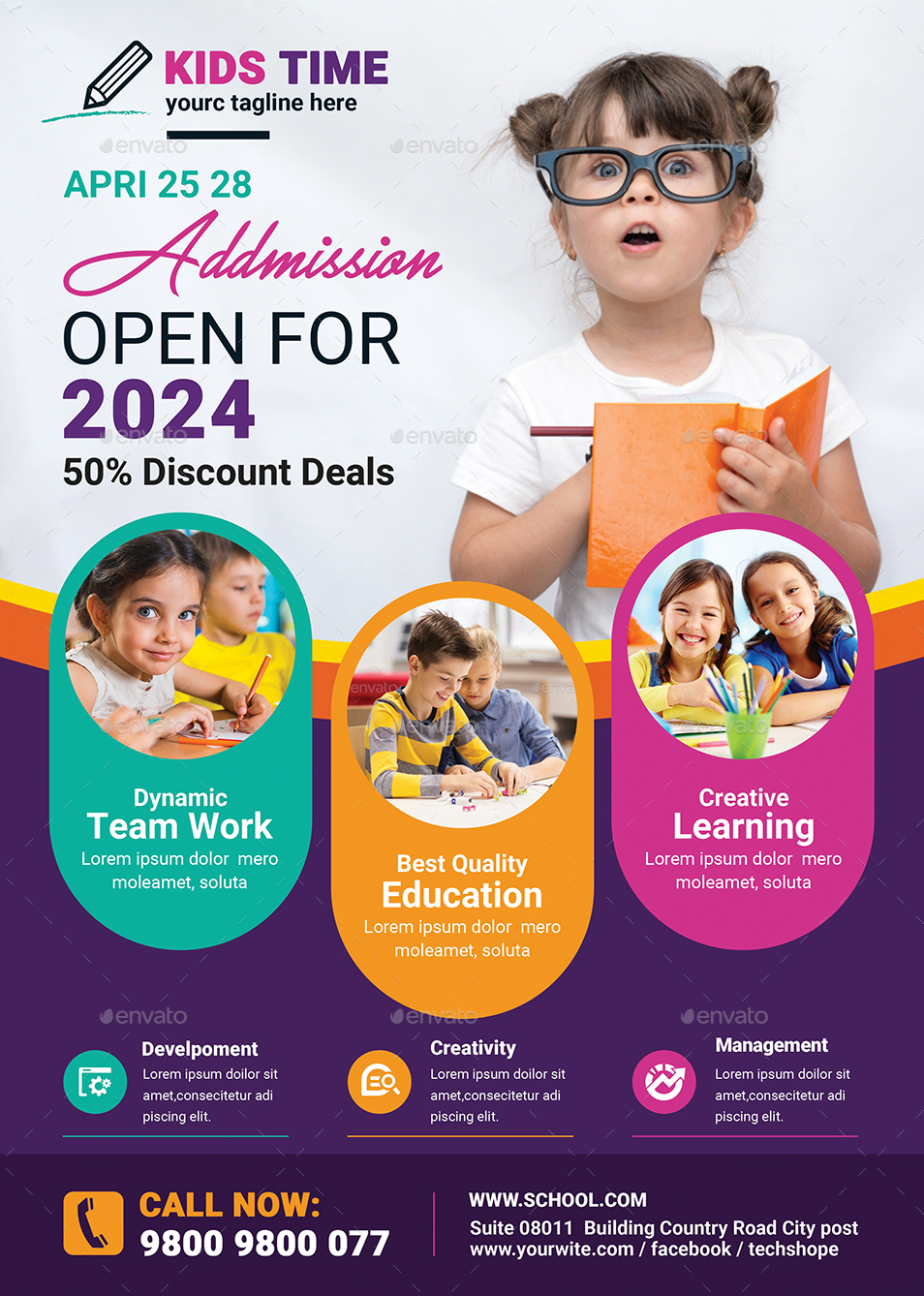 School Flyer Bundle, Print Templates | GraphicRiver