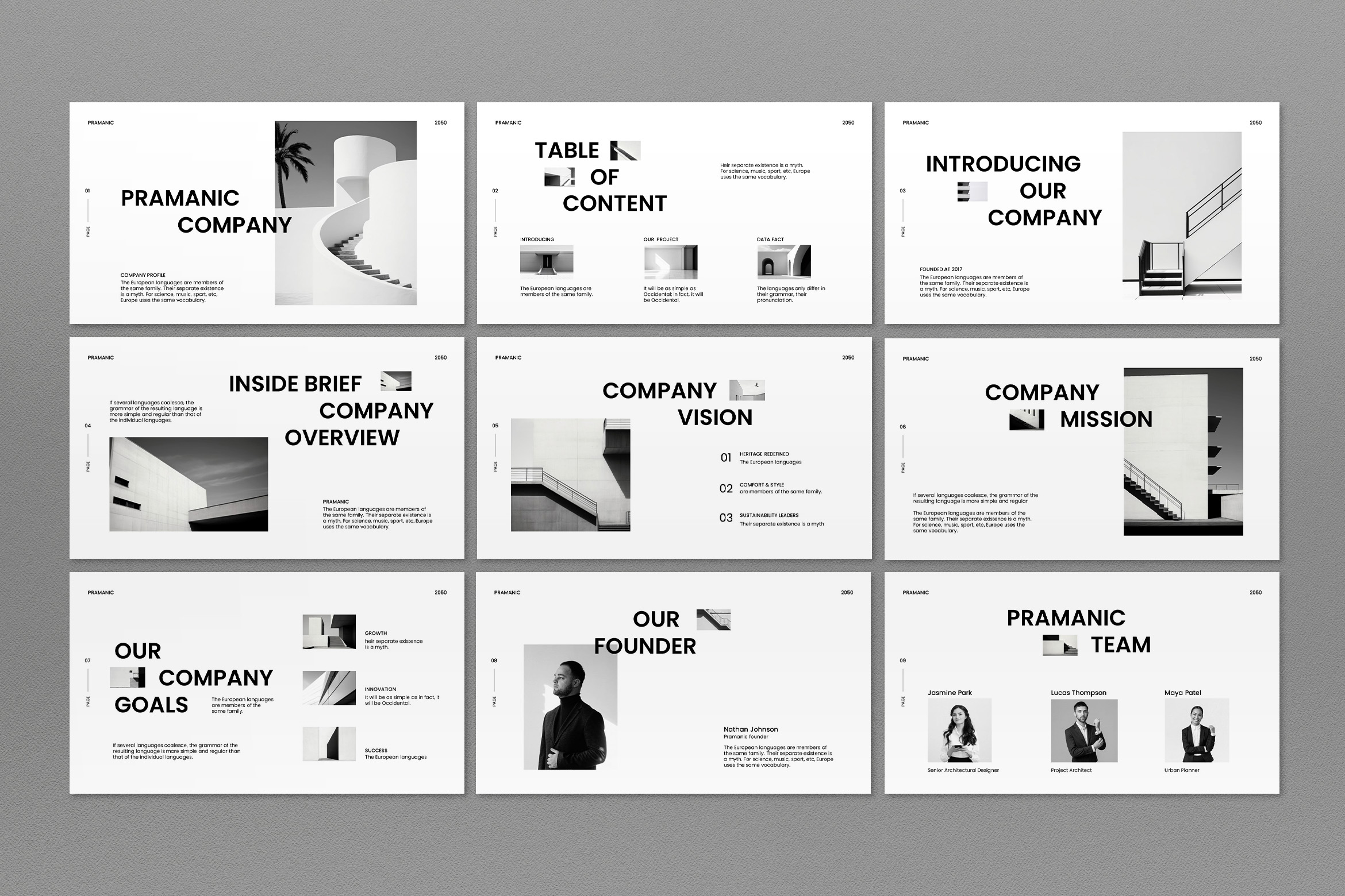 Gray Modern Minimalist Architecture Presentation Keynote, Presentation ...