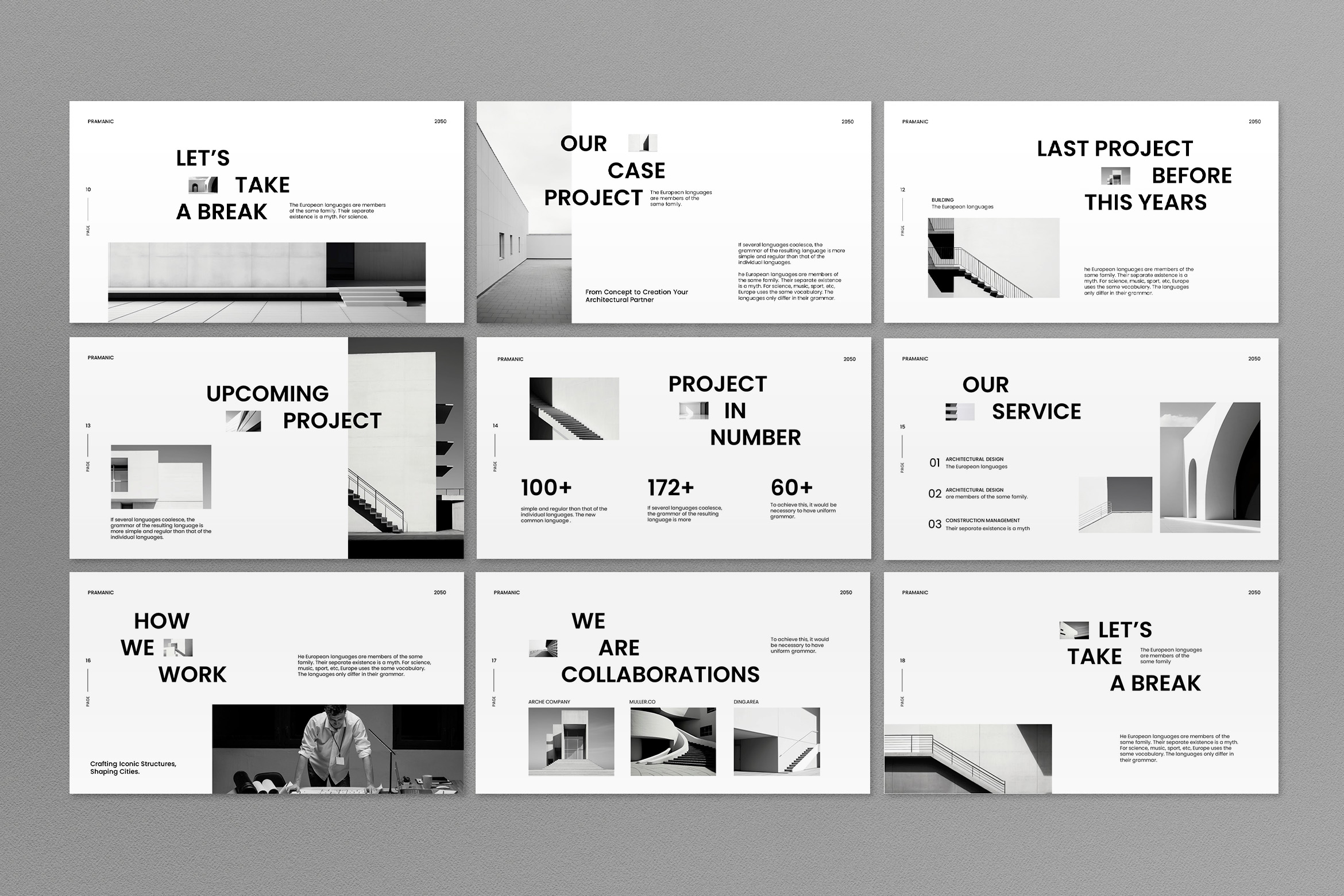 Gray Modern Minimalist Architecture Presentation Keynote, Presentation ...