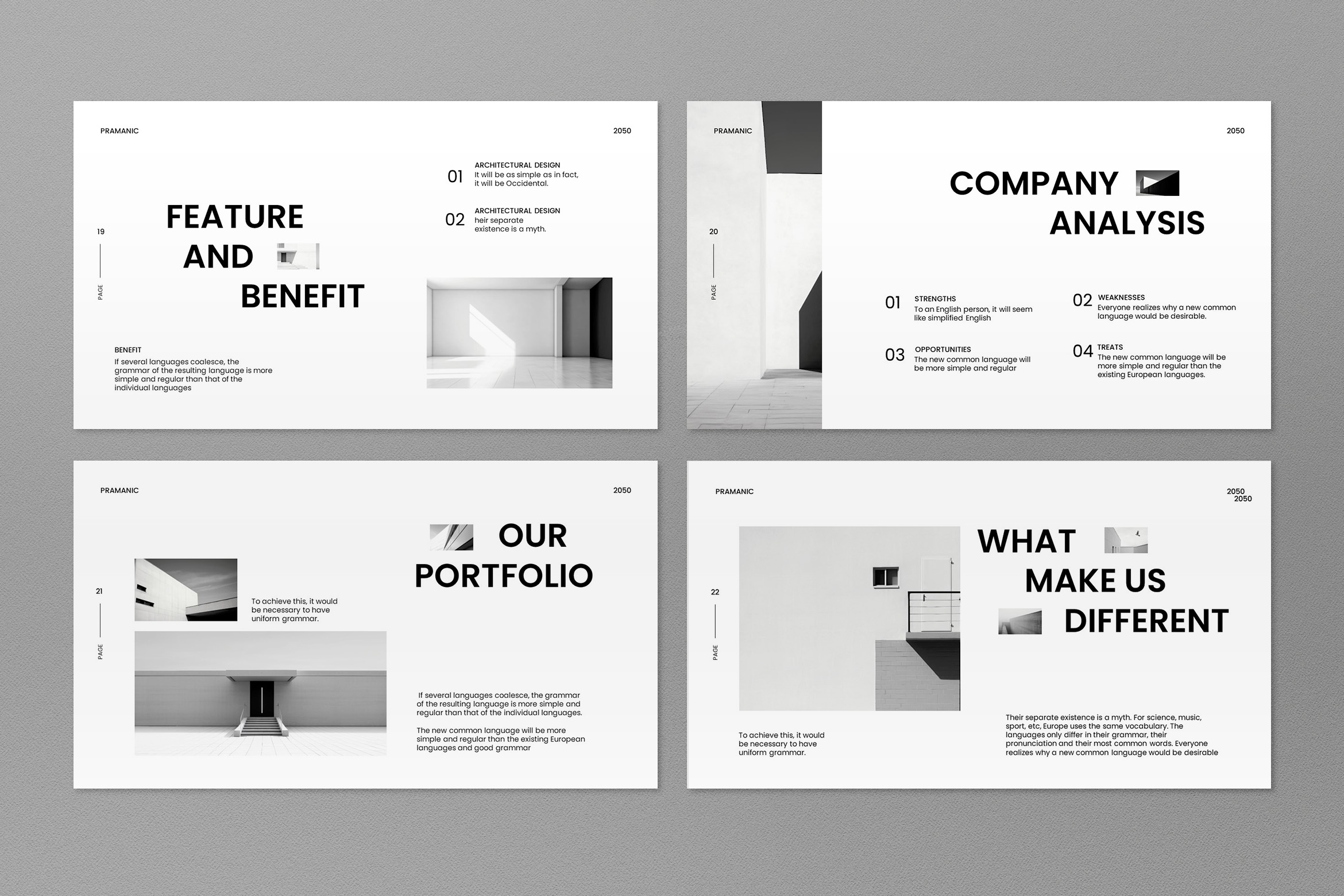 Gray Modern Minimalist Architecture Presentation Keynote, Presentation ...