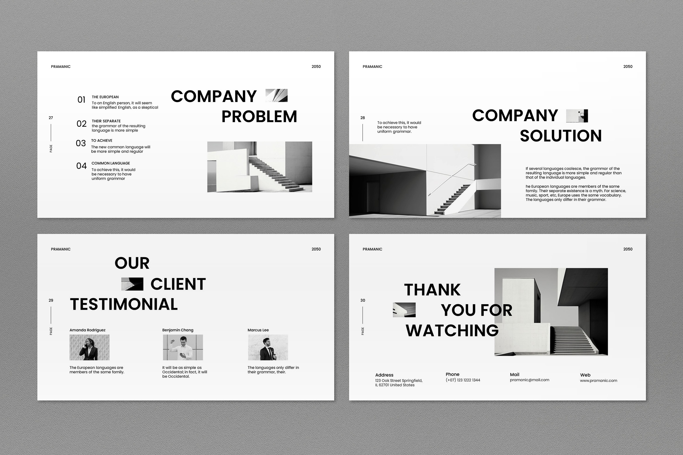 Gray Modern Minimalist Architecture Presentation Keynote, Presentation ...