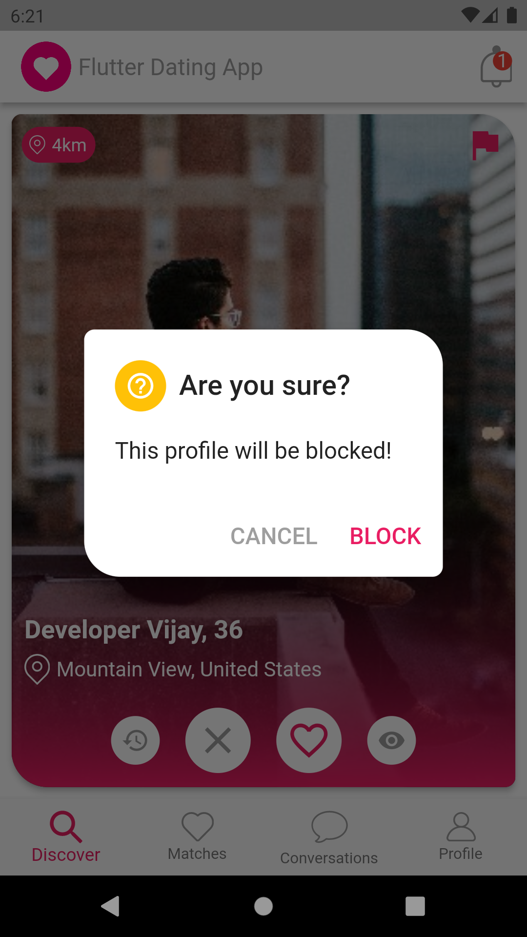 Flutter Complete Dating App for Android & iOS with Admin Panel by AmericoBila