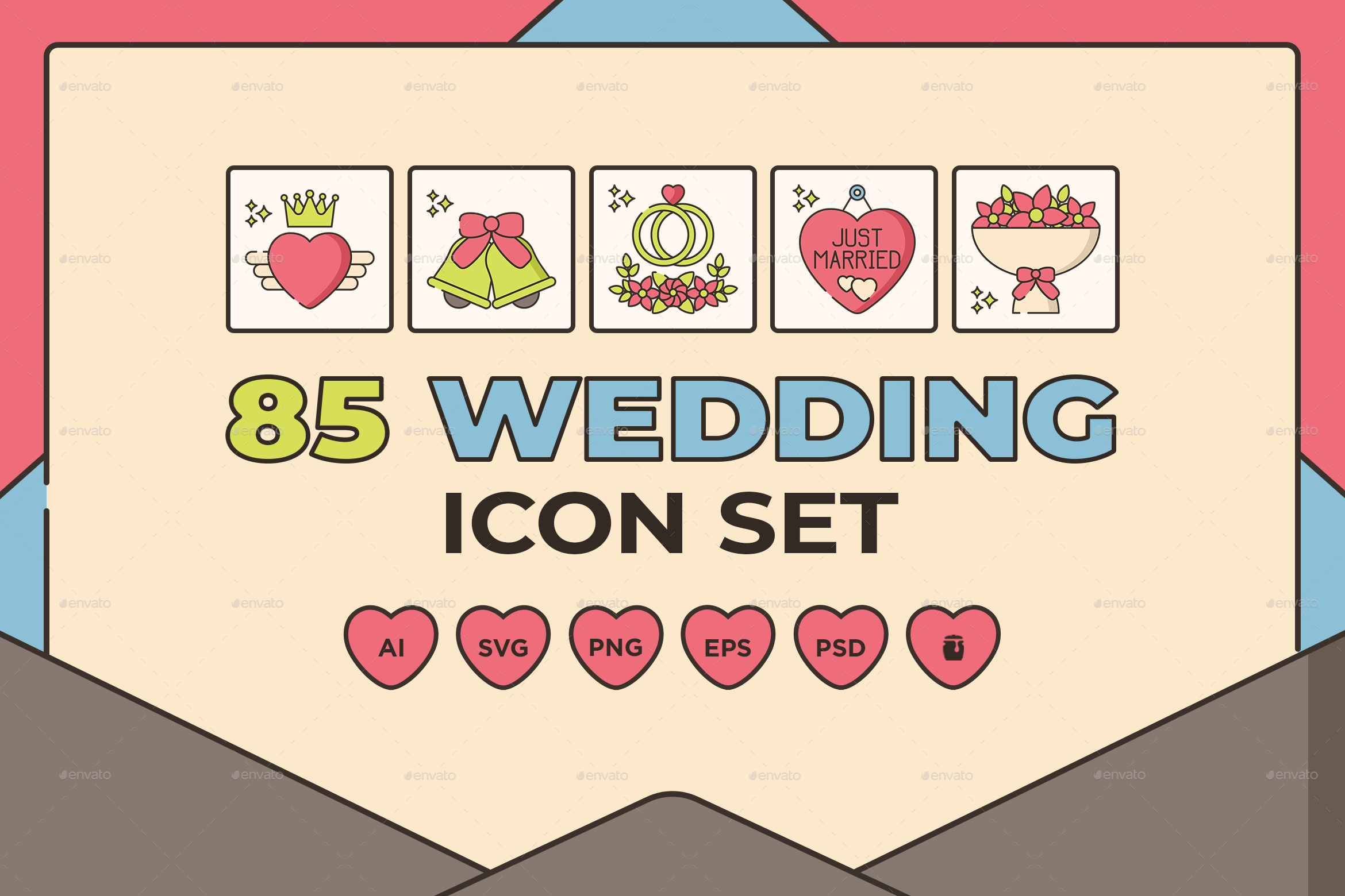 85 Wedding, Icons | GraphicRiver