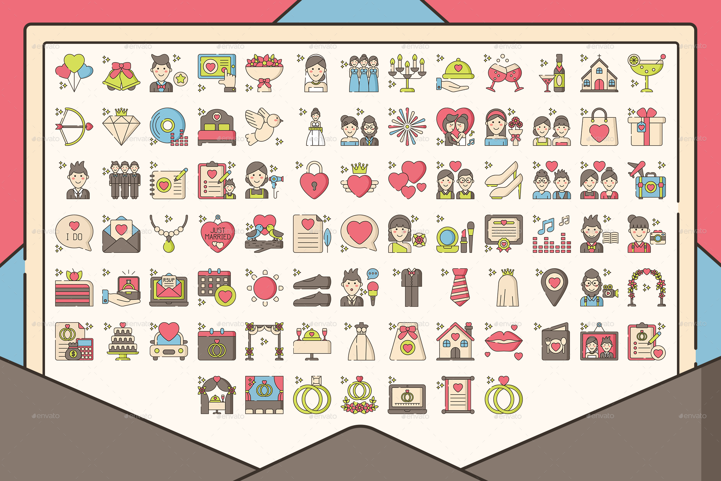 85 Wedding, Icons | GraphicRiver