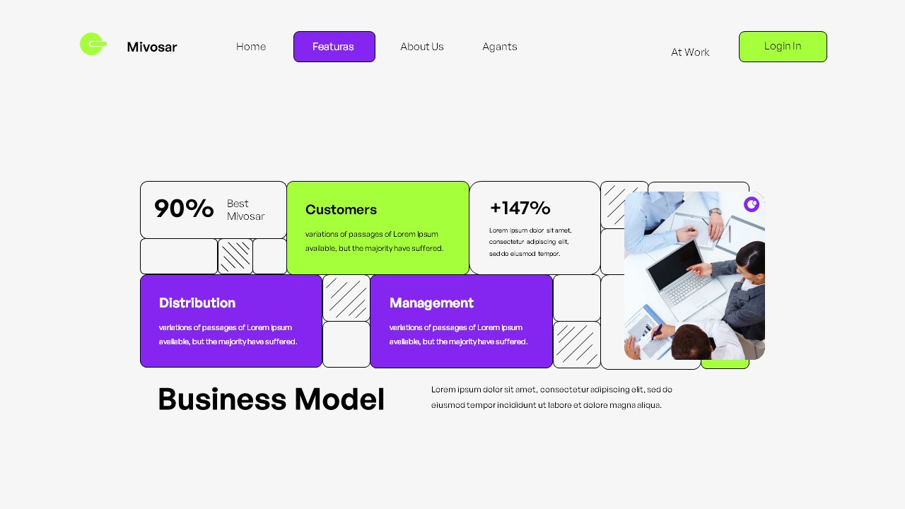 Purple Modern Company Pitch Deck Presentation, Presentation Templates