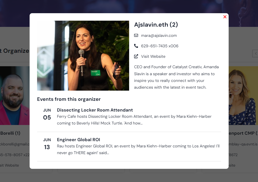 Event Organizers Showcase for The Event Calendar by ThemeAtelier | CodeCanyon
