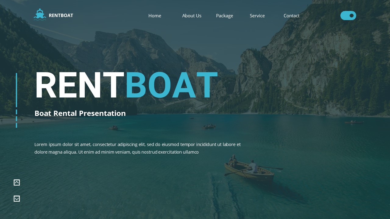 Rentboat - Boat Rental Powerpoint Templates, Presentation Templates