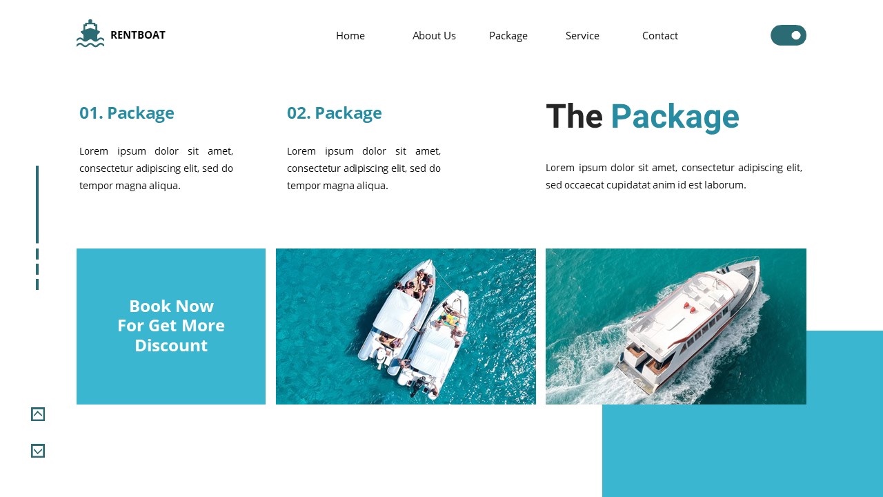 Rentboat - Boat Rental Powerpoint Templates, Presentation Templates