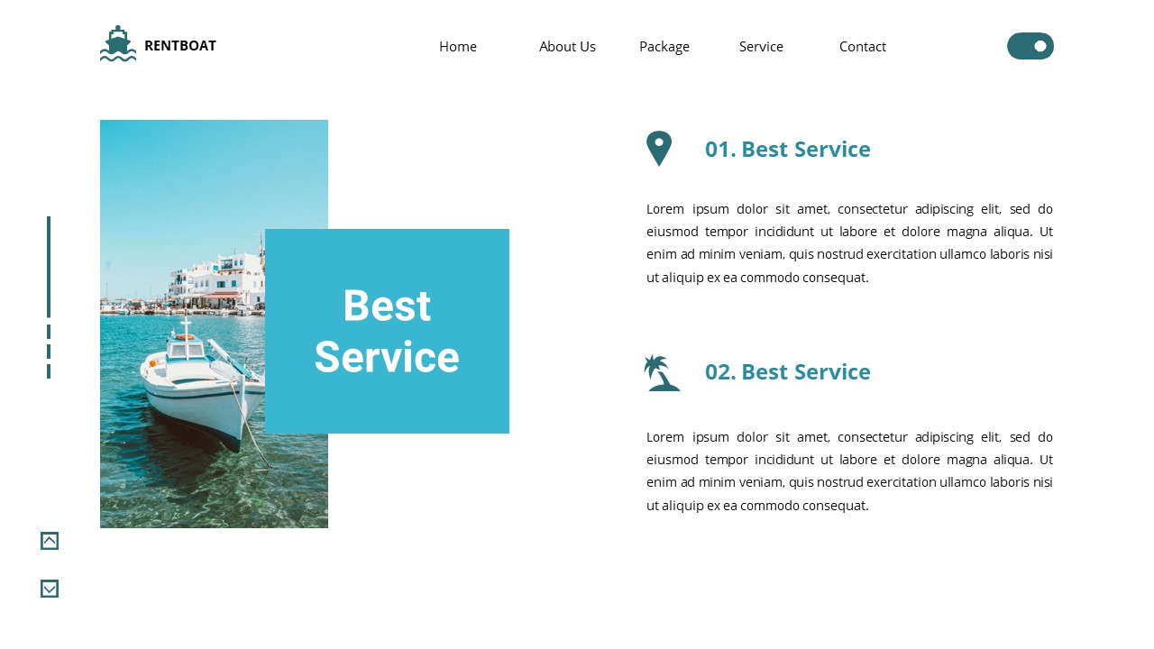 Rentboat - Boat Rental Powerpoint Templates, Presentation Templates
