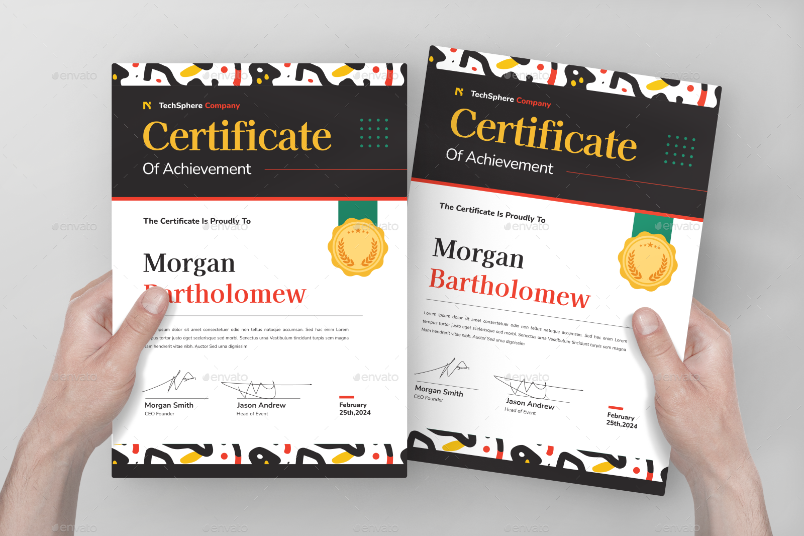 Abstract Line Potrait Certificate, Print Templates | GraphicRiver