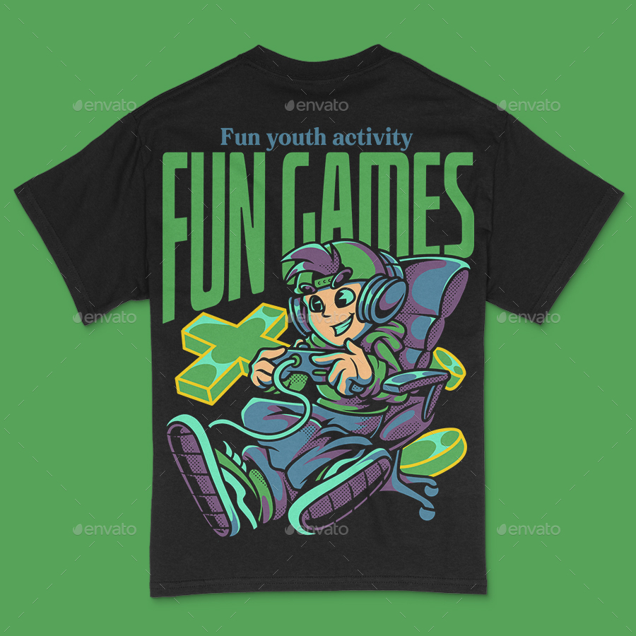 Fun Games T-Shirt Design Template, T-Shirts | GraphicRiver