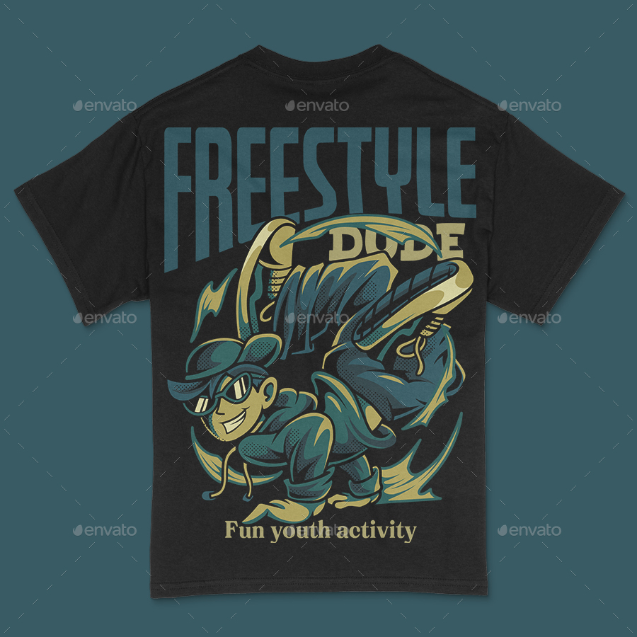 Freestyle Dude T-Shirt Design Template, T-Shirts | GraphicRiver
