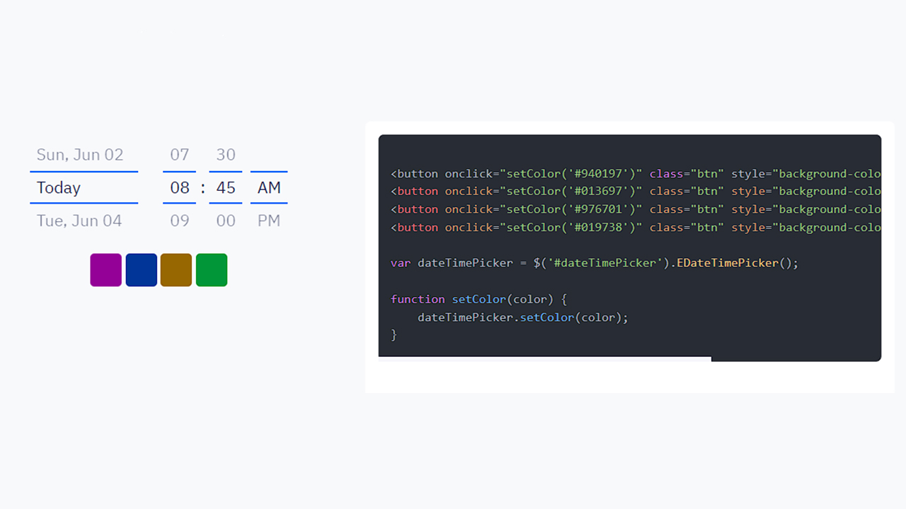 EDateTimePicker - Mobile Responsive Date Time Picker by posikwebm ...