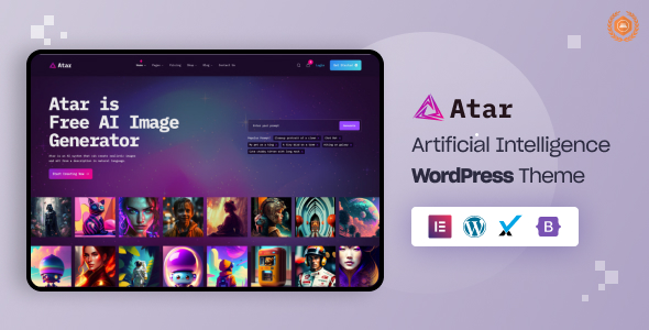 Atar - AI Startup Elementor WordPress Theme by HiboTheme | ThemeForest