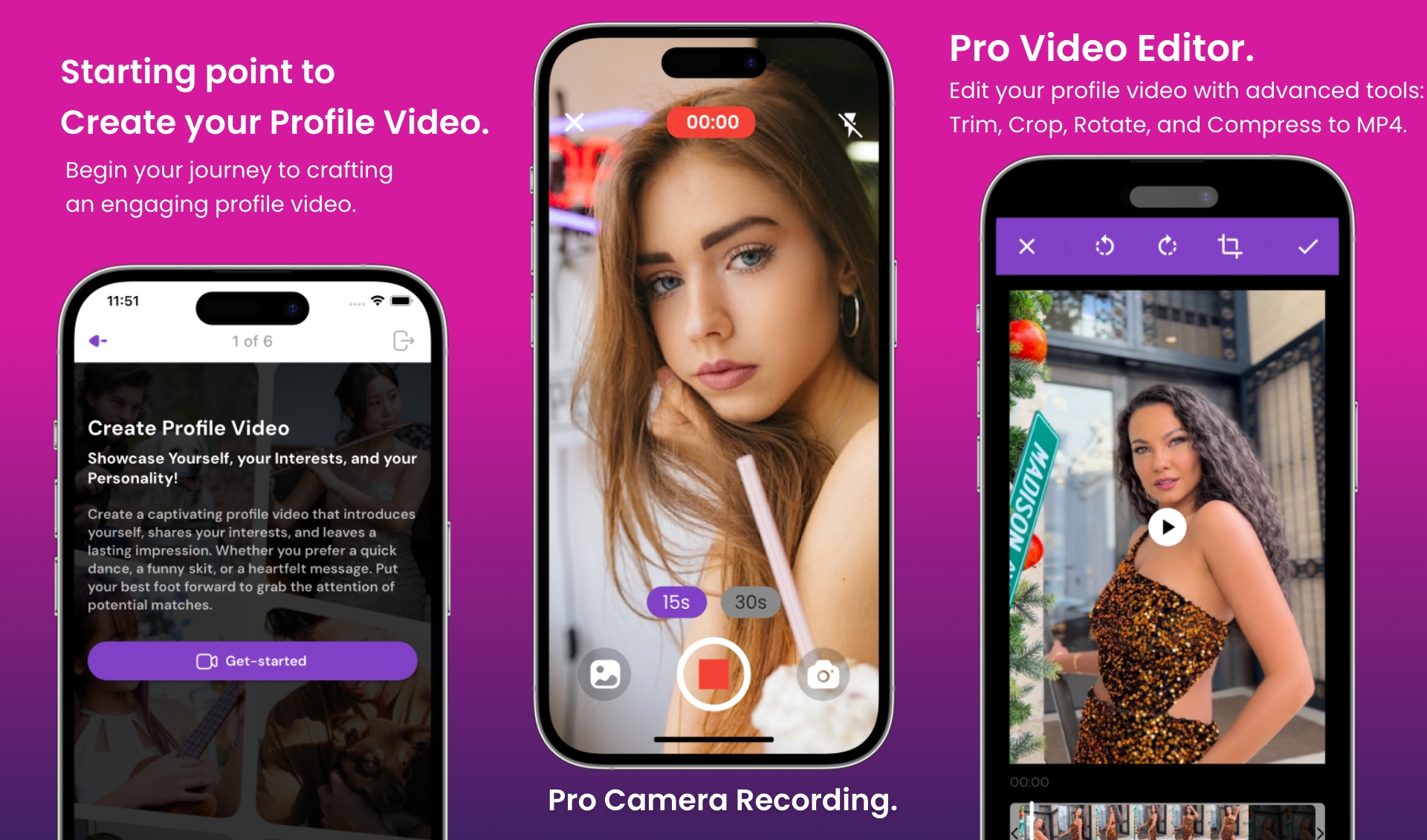 Flutter Video Dating App: Short-form profile videos | TikTok-like | Full App by AmericoBila