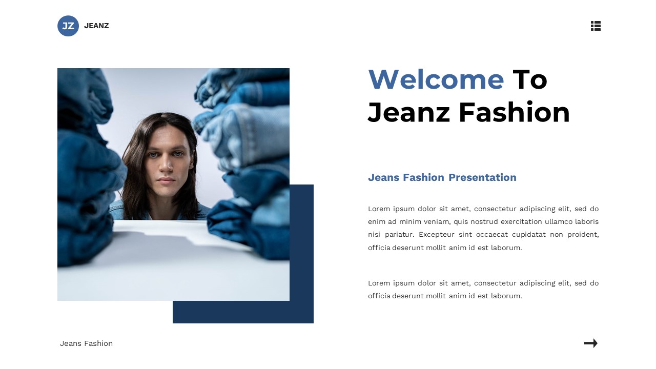 Jeanz - Jeans Fashion Powerpoint Templates, Presentation Templates