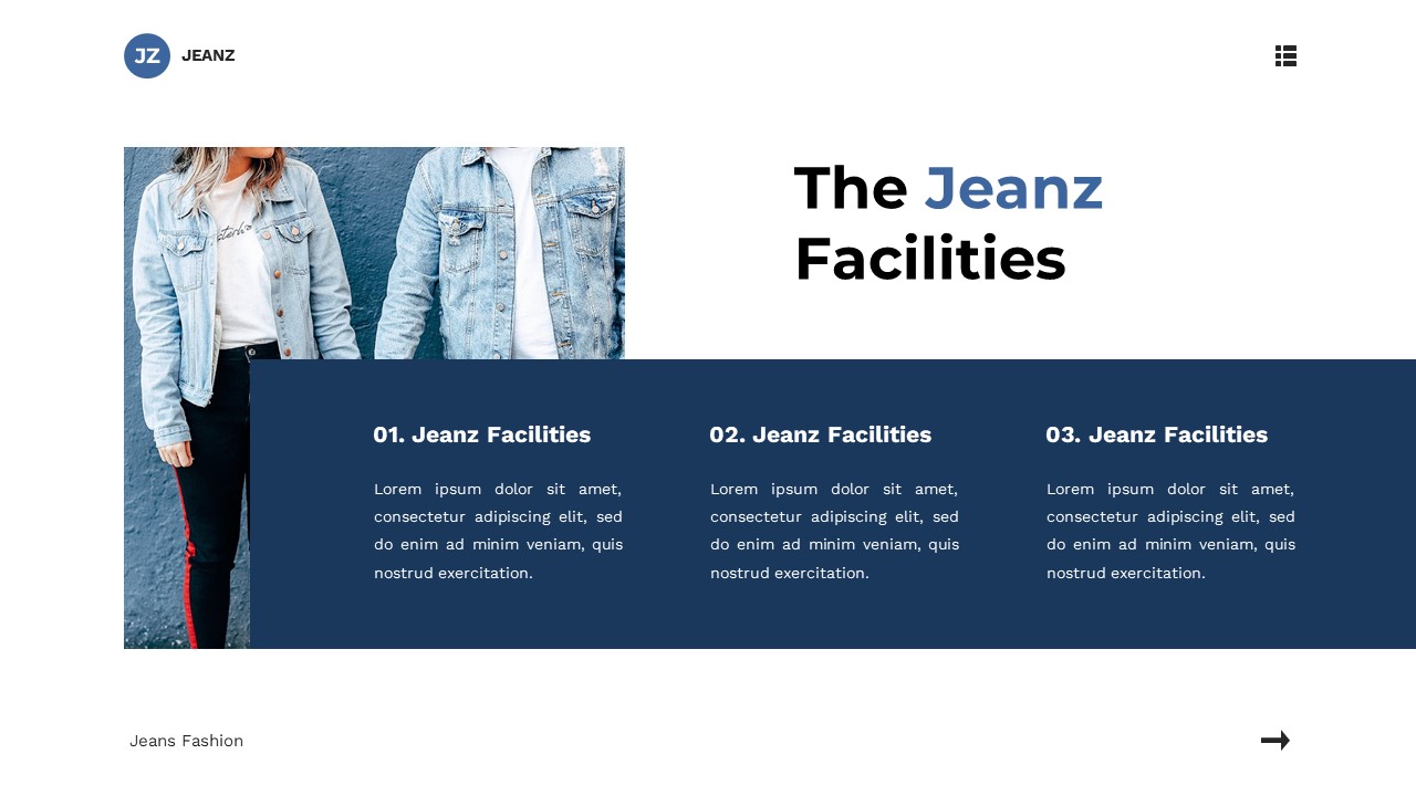 Jeanz - Jeans Fashion Powerpoint Templates, Presentation Templates