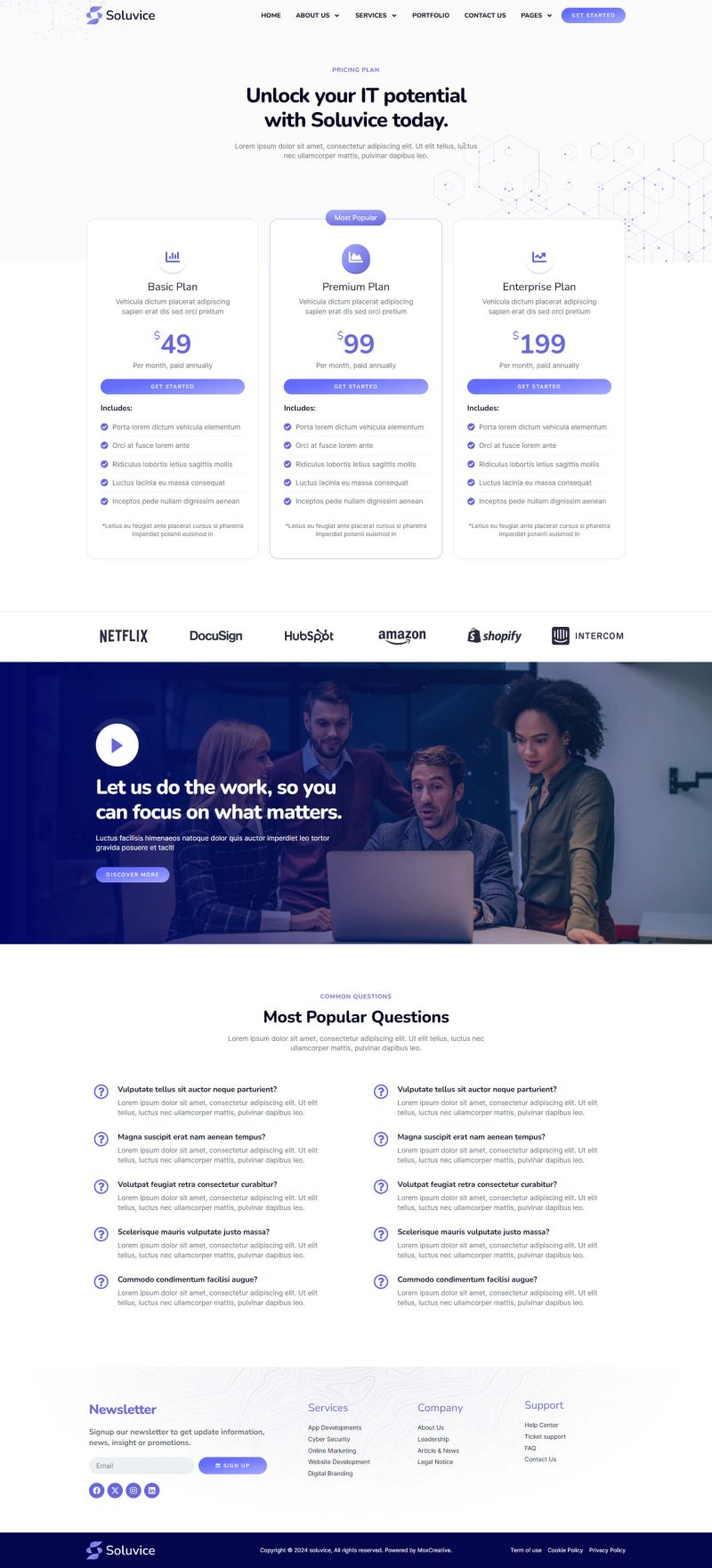 Soluvice - IT Solutions & Services Company Elementor Pro Template Kit by moxcreative