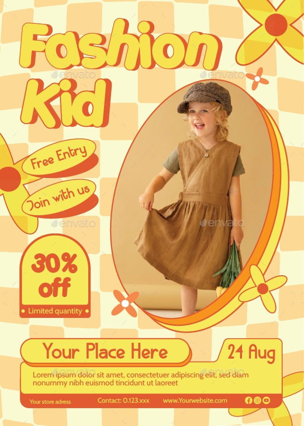 Kids Fashion Sale Flyer, Print Templates | GraphicRiver