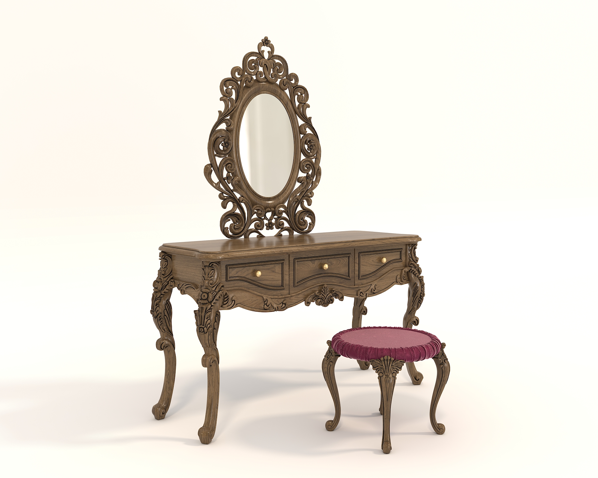 Classic European style Dressing Table 22 by nhattuankts | 3DOcean