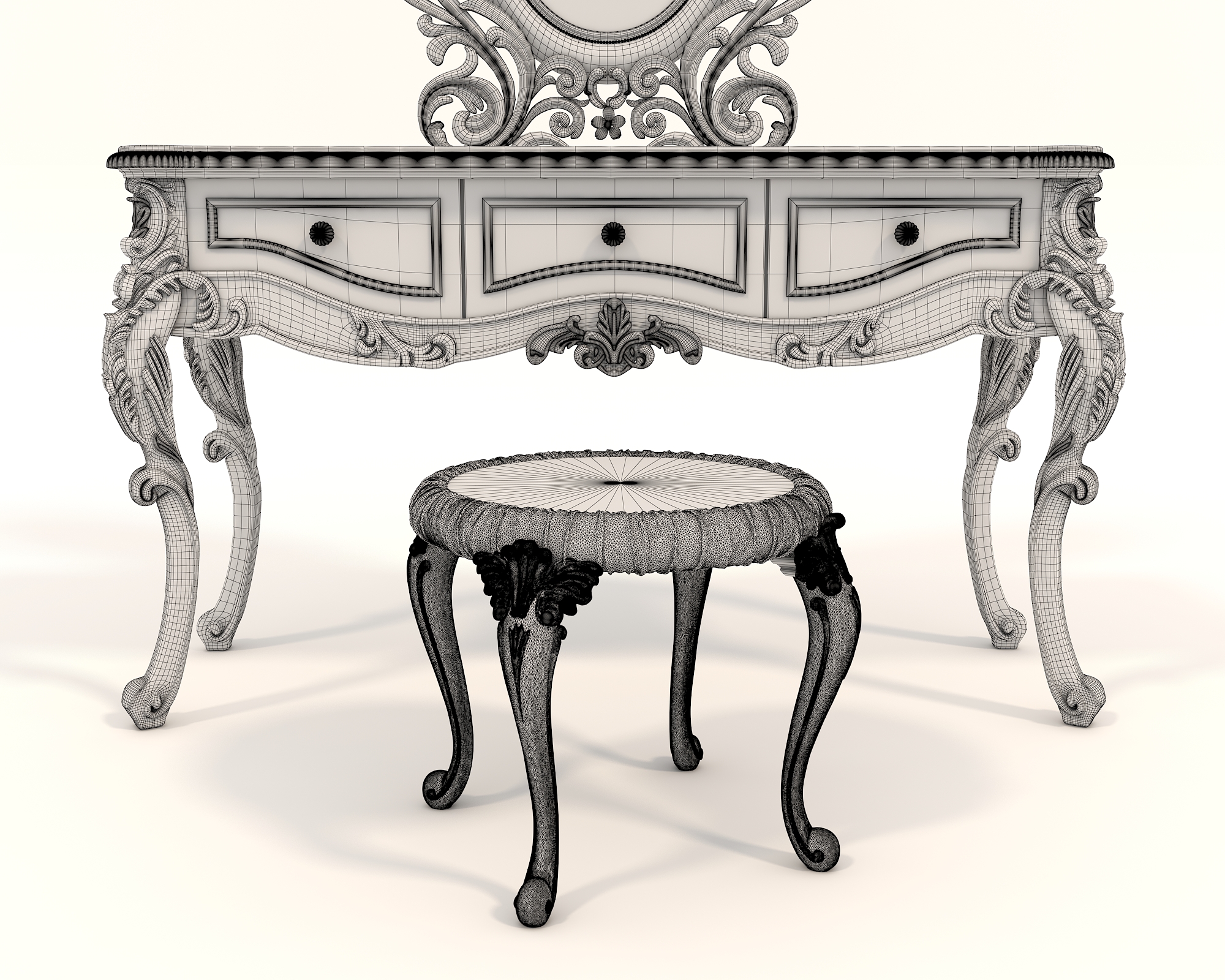 Classic European style Dressing Table 22 by nhattuankts | 3DOcean