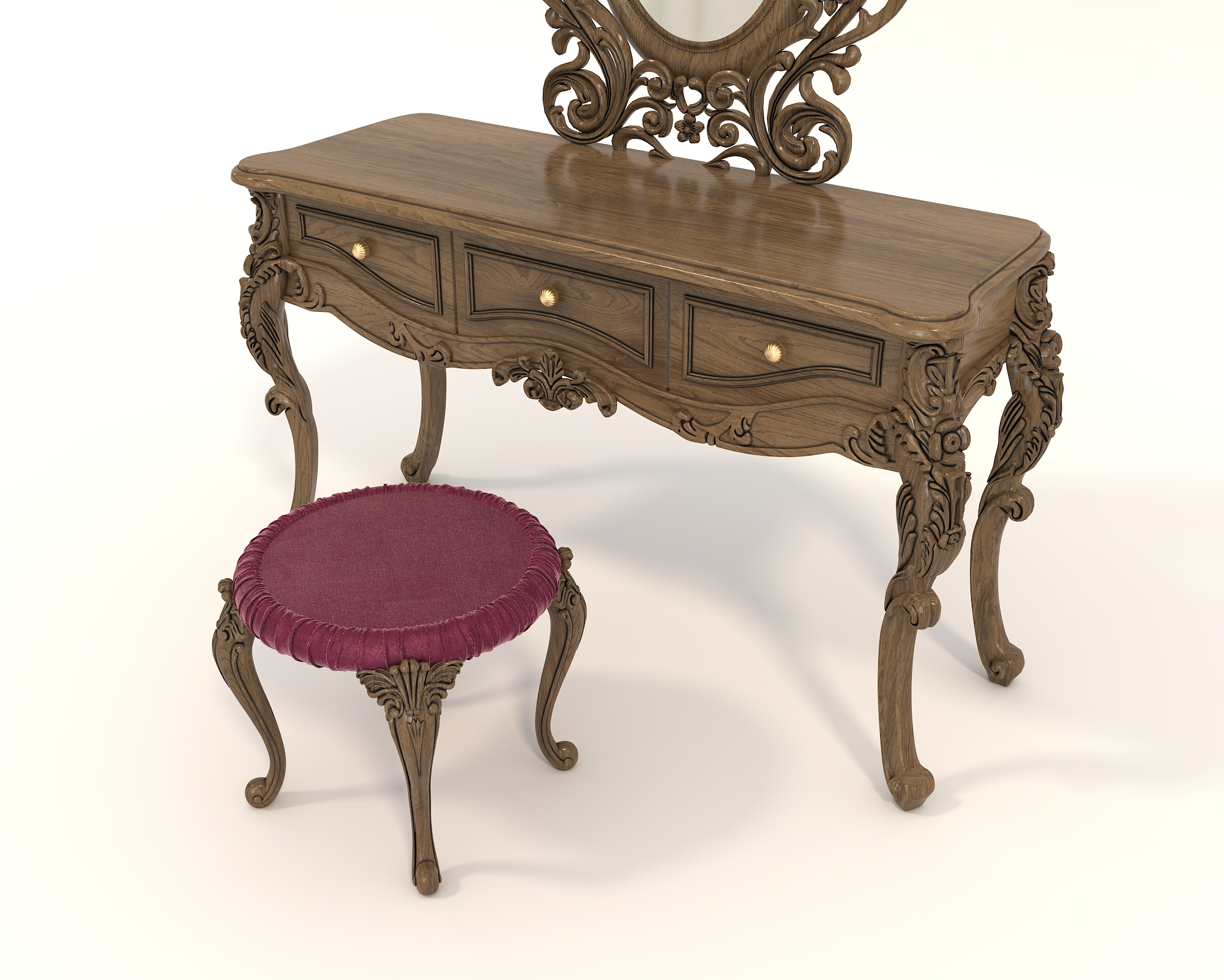 Classic European style Dressing Table 22 by nhattuankts | 3DOcean