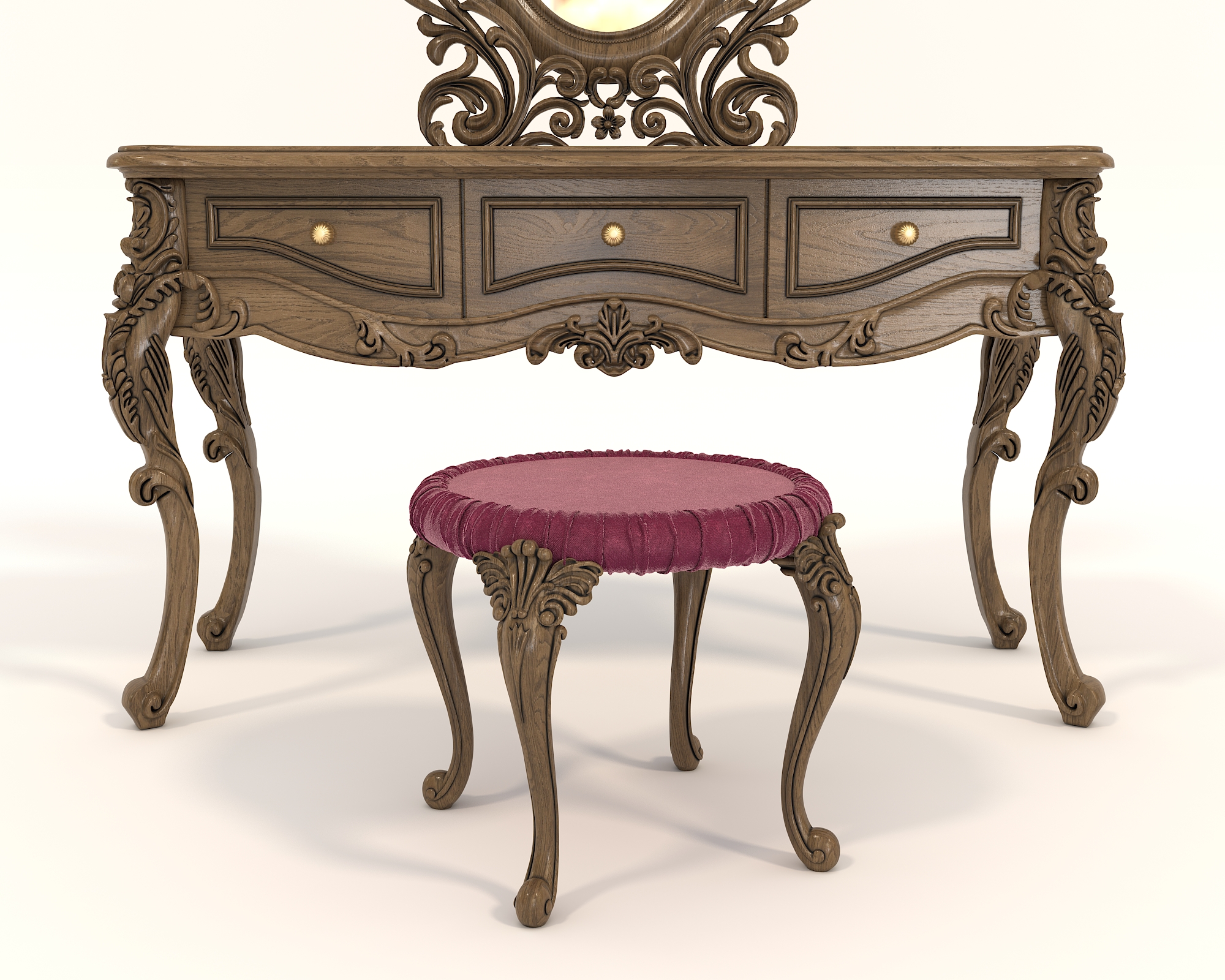 Classic European style Dressing Table 22 by nhattuankts | 3DOcean