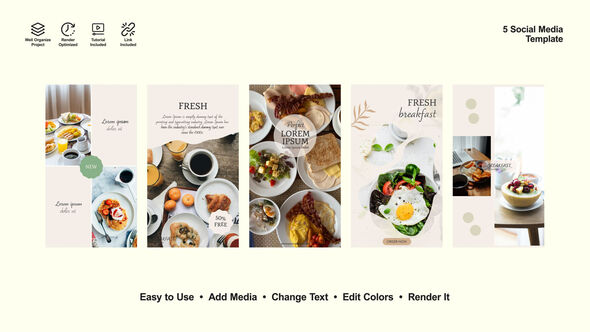 Breakfast Instagram Stories, After Effects Project Files | VideoHive