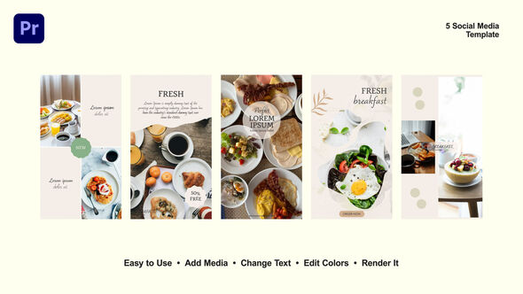 Breakfast Instagram Stories, Premiere Pro Templates | VideoHive