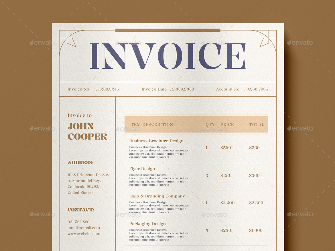Invoice 03, Print Templates | GraphicRiver