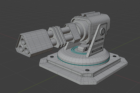 Scifi turret by zirconicusso | 3DOcean