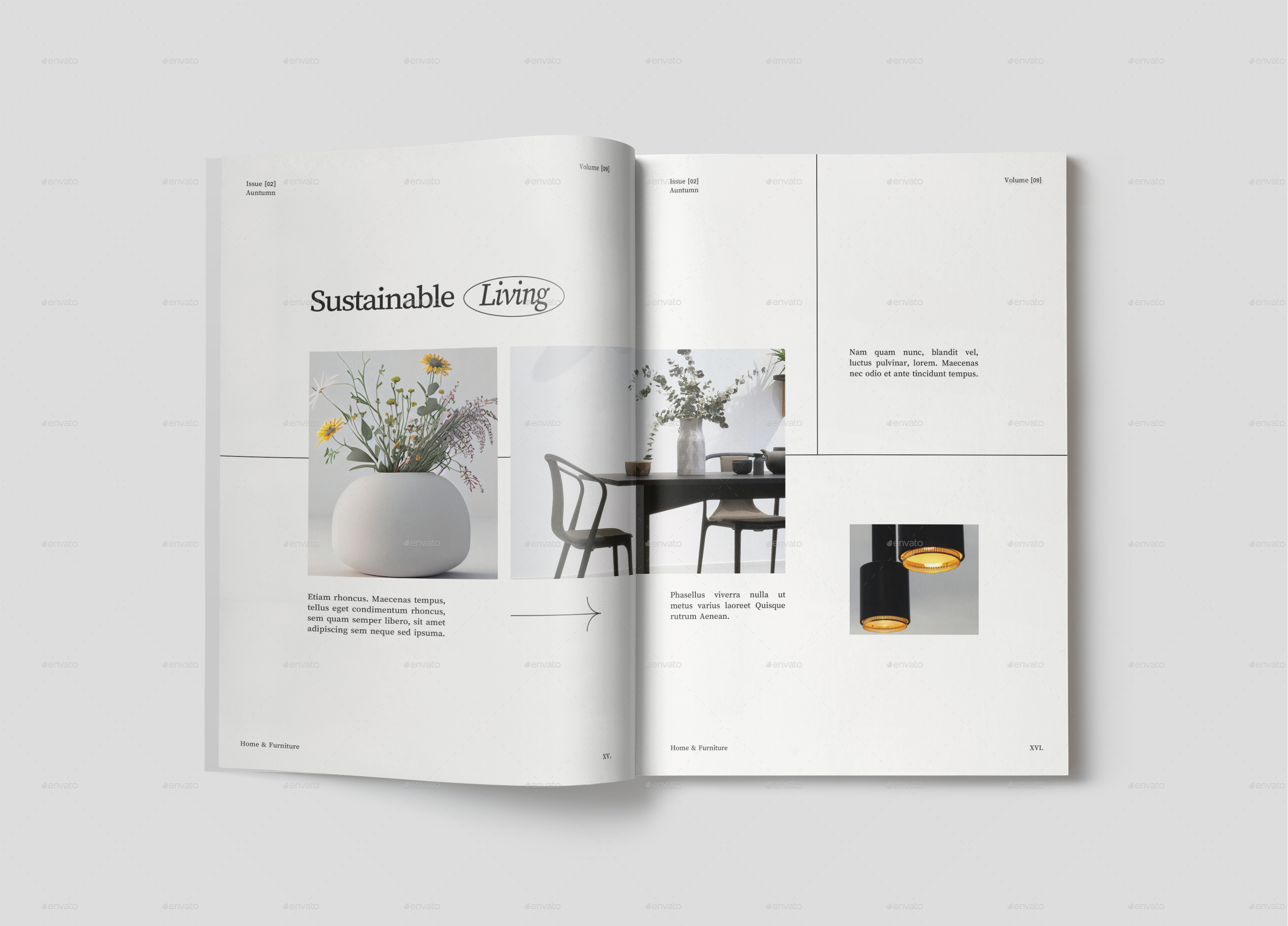 Minimalist Home & Furniture Magazine, Print Templates | GraphicRiver
