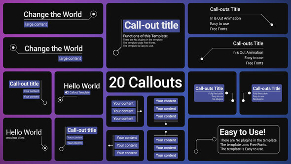 Call-outs | Infographics, After Effects Project Files | VideoHive