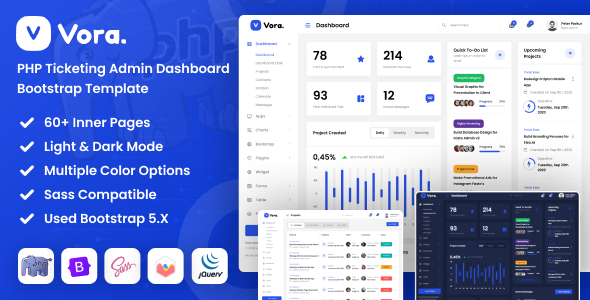 Vora - PHP Saas Admin Dashboard Bootstrap Template by dexignlabs | ThemeForest
