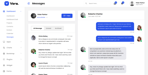 Vora Php Saas Admin Dashboard Bootstrap Template By Dexignlabs Themeforest