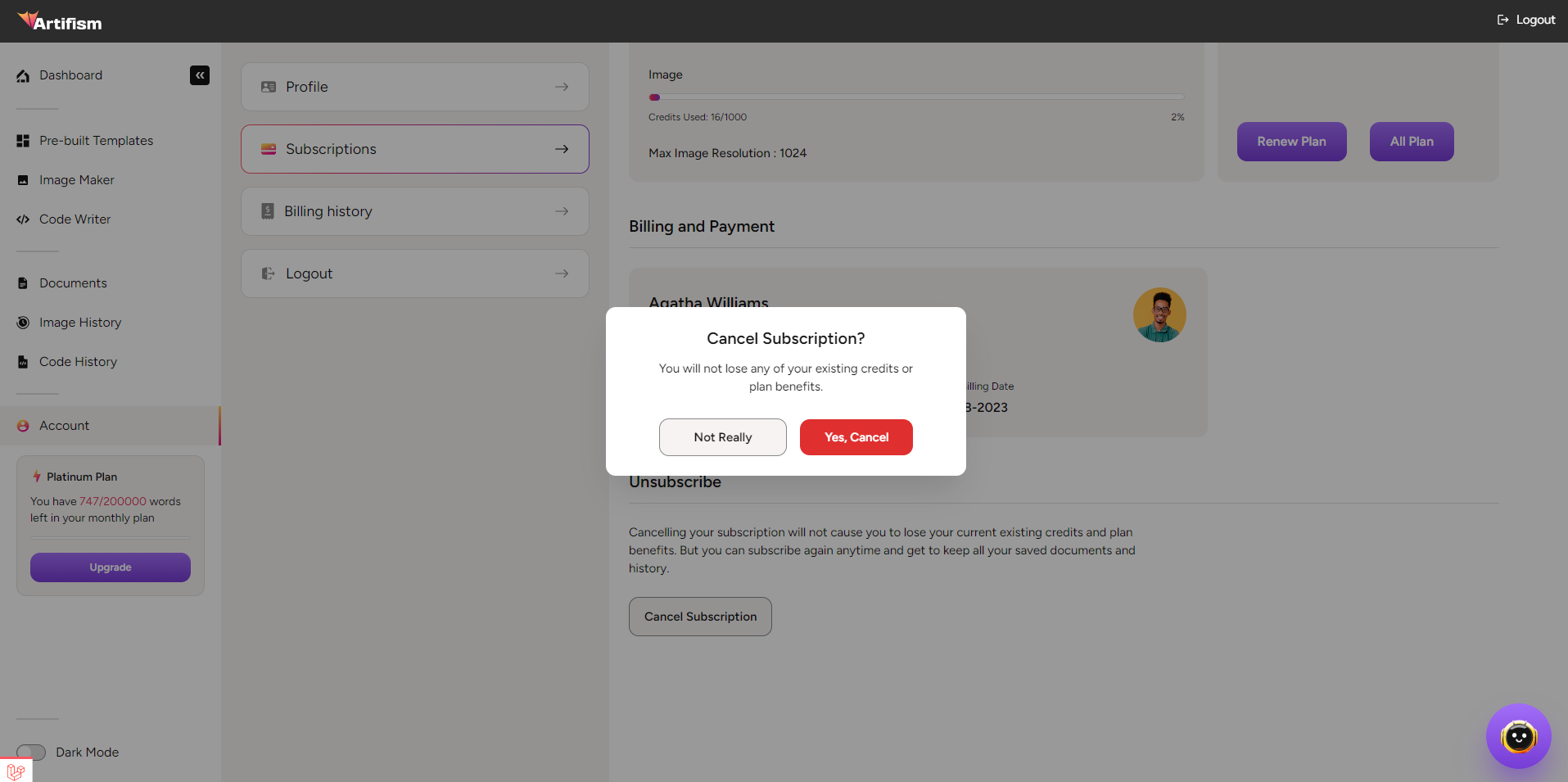 Artifism - AI Content & Image Generator SaaS by techvillage1 | CodeCanyon