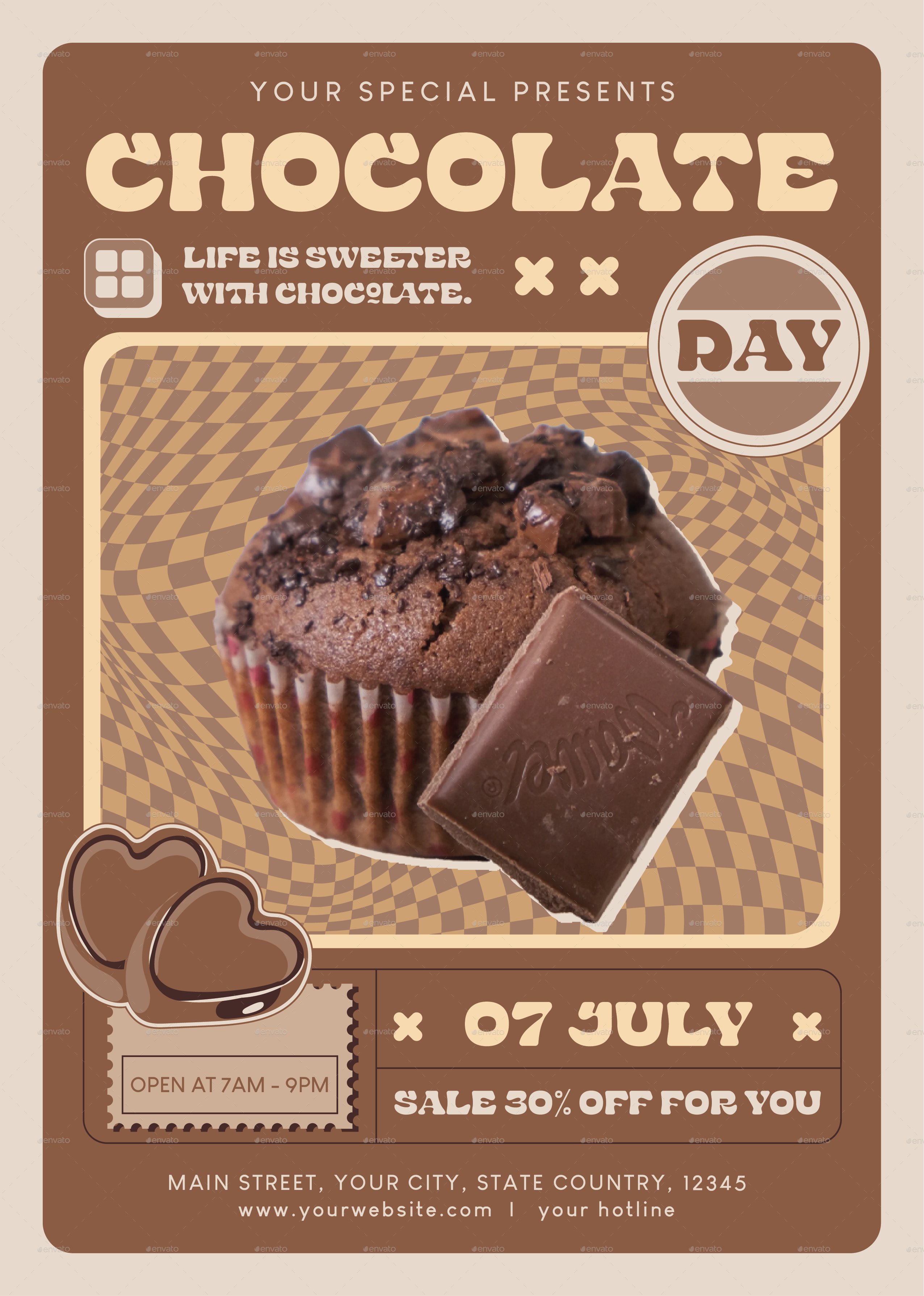 World Chocolate Day Flyer, Print Templates | GraphicRiver