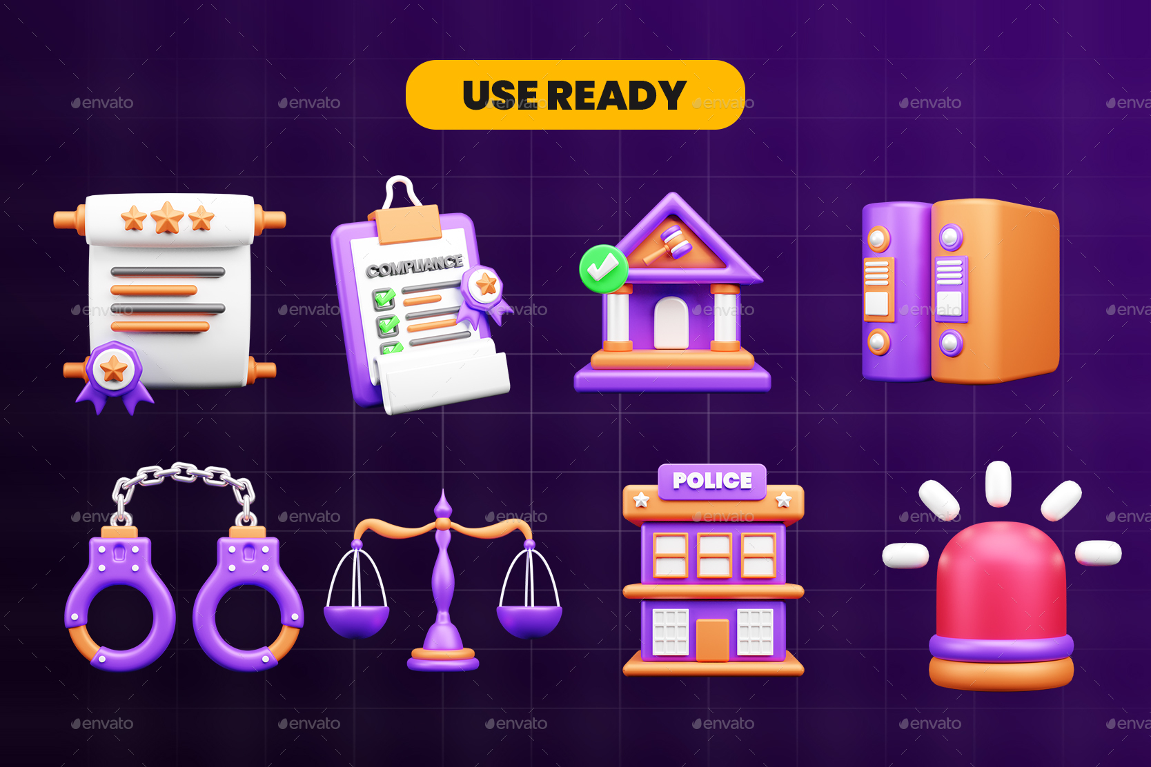 Law and Justice 3d Illustration Icon Pack, Graphics | GraphicRiver