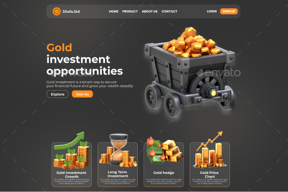 3D Gold Investment, Graphics | GraphicRiver