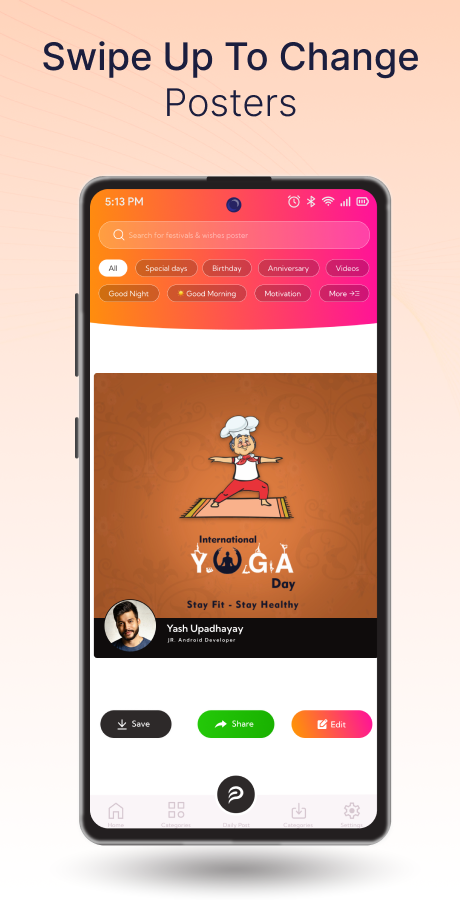DailyPost : Poster Maker, Festival & Business, Crafto App Clone by Growwth