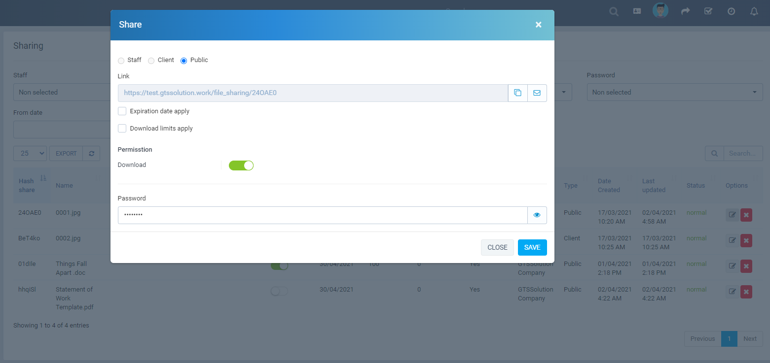 File Sharing module for Perfex CRM by GreenTech_Solutions | CodeCanyon